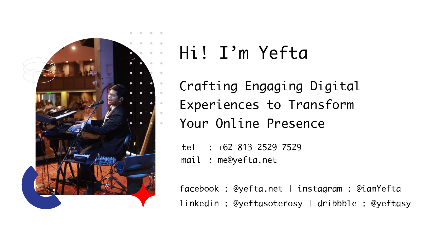 👋🏻 Hi! I am Yefta | Wordpress Developer | Social Media Manager | Web ...